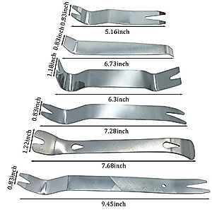 6 Pack Paver Tool Stainless Steel Paver Extractor Tool Paver Removal Tool Paver Lifting Tool with Multipurpose Tool Pouch Bag for Garden Lawn Yard Patio Paver Brick Block Replacement