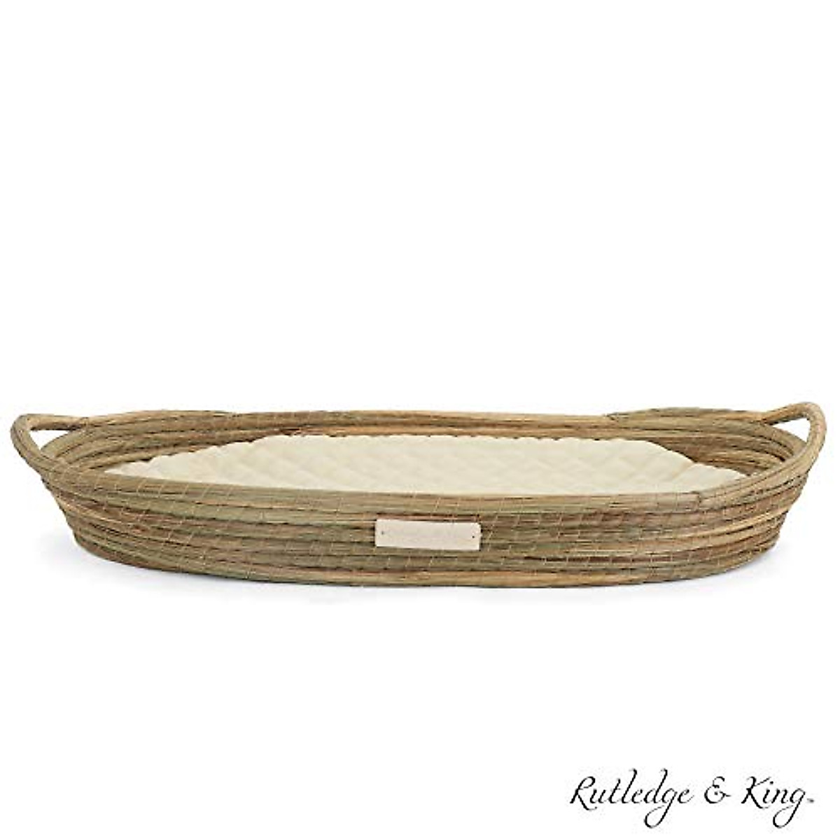Rutledge & King Rattan Dog Bed - Dog Couch - Dog Cot - Dog Bed - Dog Sofa / Dog Pillow - Cute Dog Bed - Dog Couch Bed - Dog Beds & Furniture (Natural)