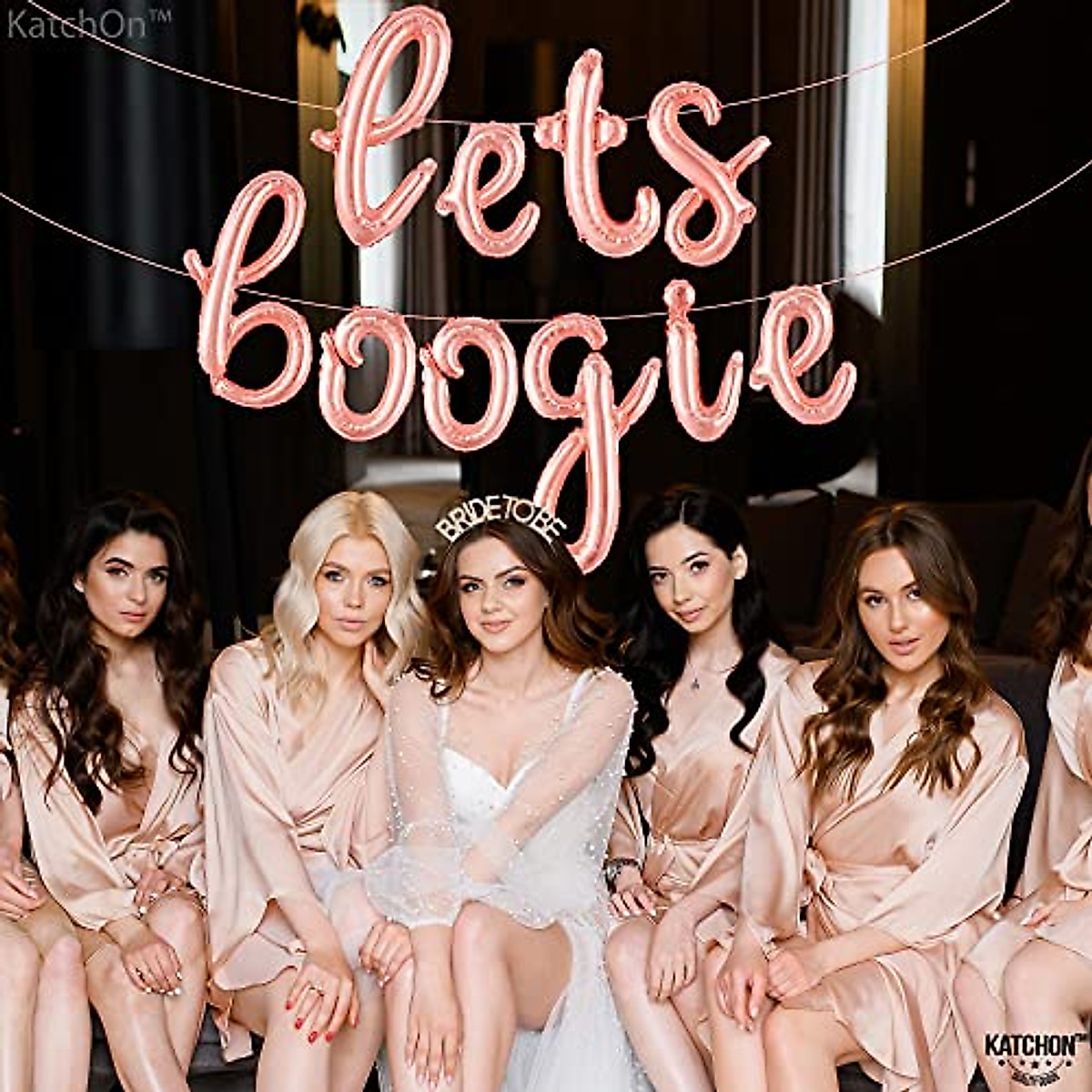 KatchOn, Rose Gold Lets Boogie Balloons - 16 Inch, 90s Party Decorations | Disco Party Balloons, Disco Ball Balloons for Disco Party Decorations | 70s Party Decorations | 80s Decorations for Party