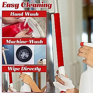 HAOBAOBEI Refrigerator Door Handle Covers, Set of 6 Washable Red Cloth Decorations Keep Kitchen Appliance Clean for Fridge Microwave Stove Bathroom Handles Keep Off All Stains Dust Dirty Fingerprint