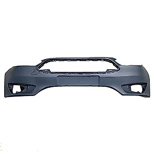 munirater Black Front Bumper Cover Replacement for 2015-2018 Focus S/se/sel/Titanium
