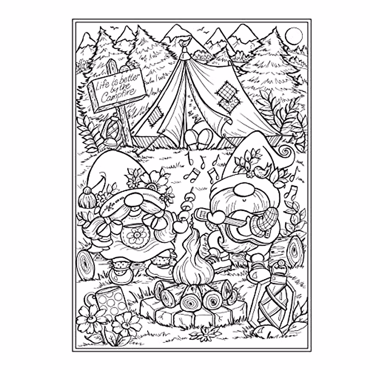 Creative Haven Gnome Sweet Gnome Coloring Book (Adult Coloring Books: Fantasy)