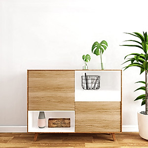 VEELIKE 15.7''x118'' Brown Wood Wallpaper Waterproof Peel and Stick Wood Vinyl Film Self Adhesive Removable Wood Grain Contact Paper Decorative Wall Covering for Cabinets Countertops Furniture Bedroom