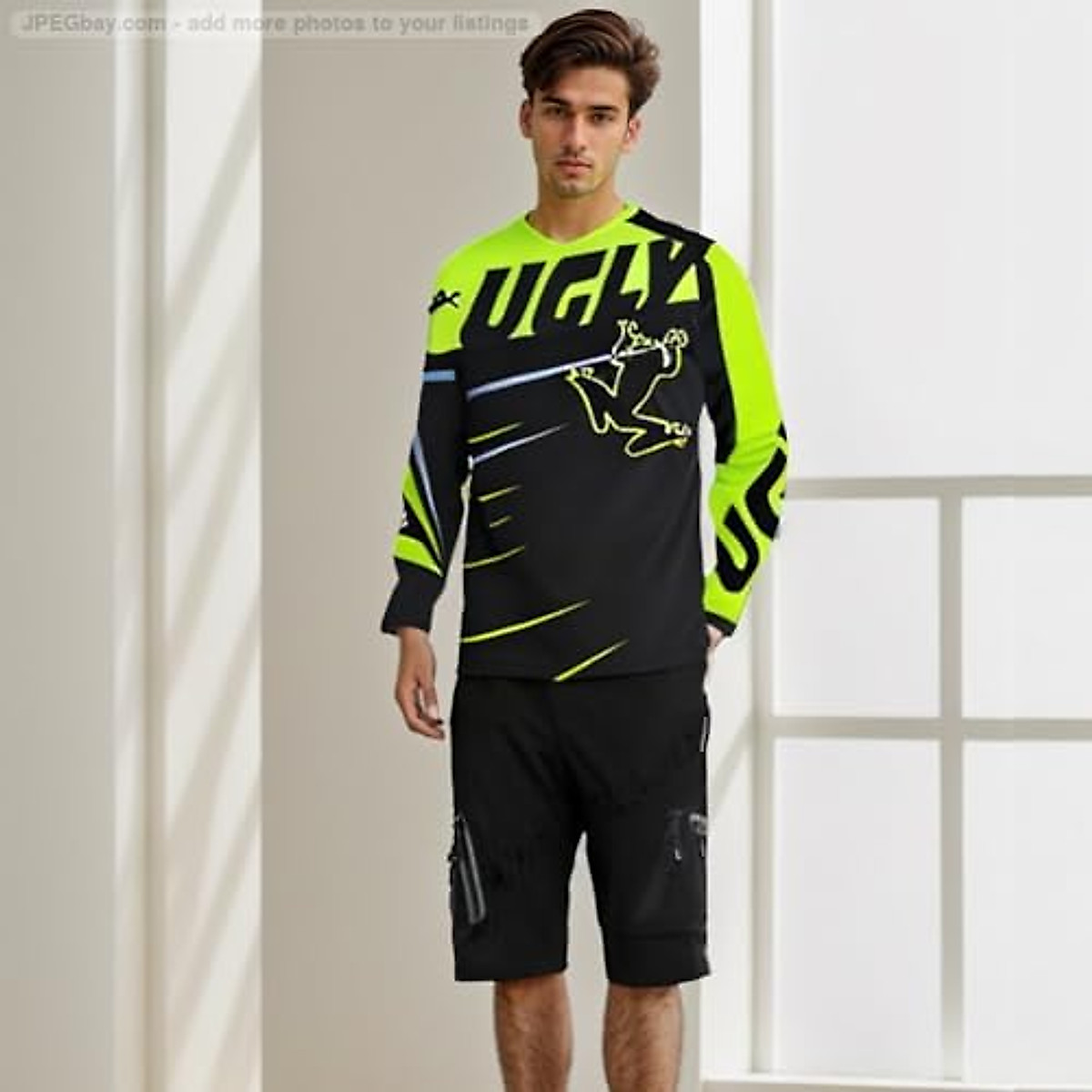 UGLY FROG Designs Cycling MTB Bicycle Mountain Bike Jersey Shirt for Men, Sprint & Symmer Baseball Jersey Long Sleeve