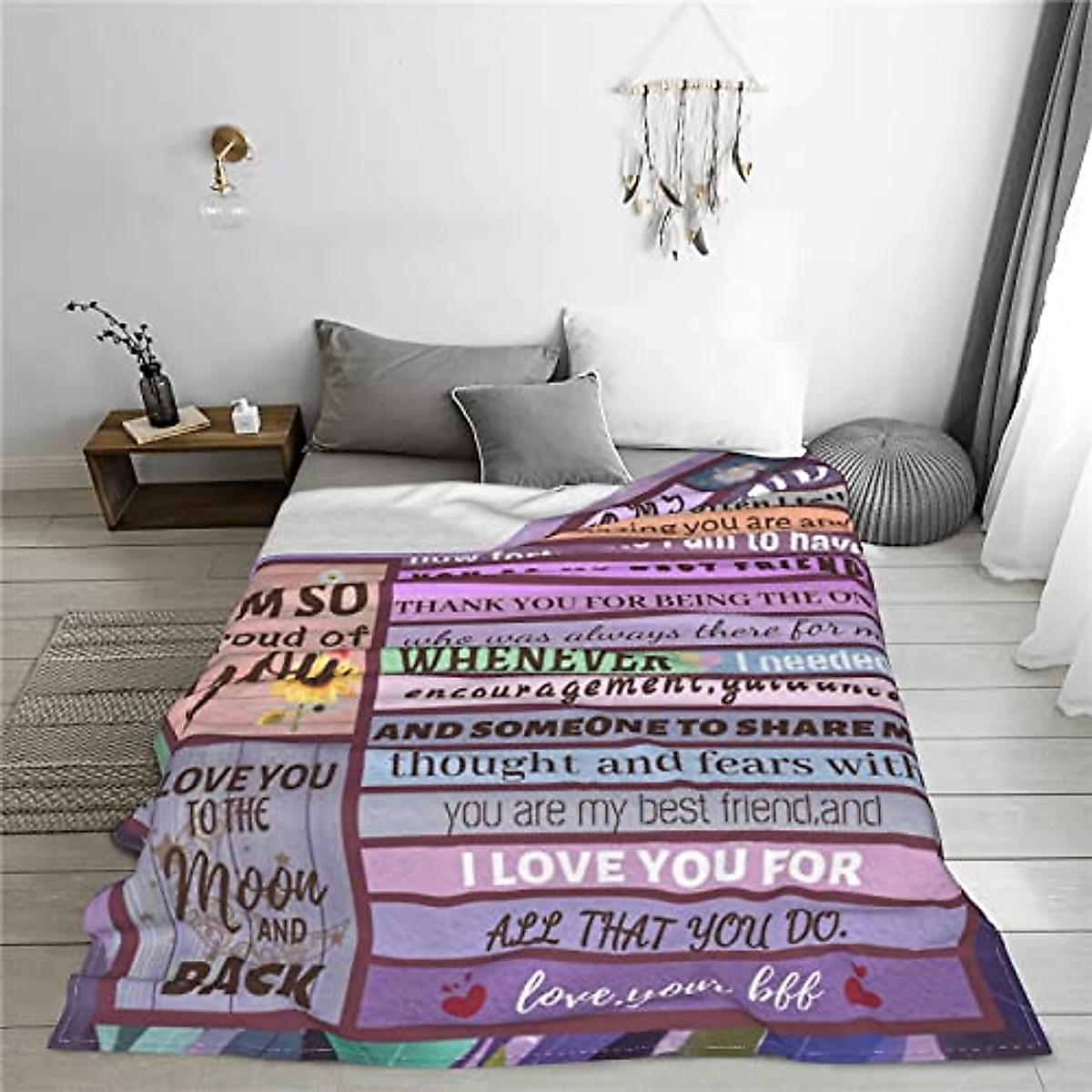 Gifts for Best Friends Blanket 60"x50",Best Friend Birthday Gifts for Women, Unique Friendship Gifts for Women Friends,BFF Gifts,to My Bestie Blanket,Thoughtful Besties Gift Ideas for Women Blanket