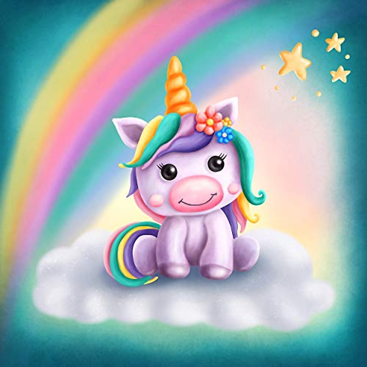 Crystal Art Diamond Painting Notebook - Unicorn Smile Notebook Kit - Create a Sparkling Notebook Cover Using Crystals - for Ages 8 and up