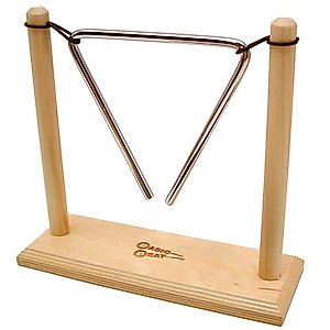 Basic Beat BBTR Triangle Stand - Hands-Free Suspension for Triangle, Natural Wood, Made in USA