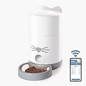 Catit PIXI Smart Feeder – Automatic and Customizable Feeding Schedule with App Support, White