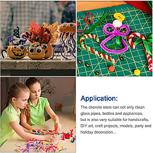 MECCANIXITY Pipe Cleaners Chenille Stems 30cm/12 Inch for DIY Art Creative Crafts Decorations, Grass Green Pack of 100