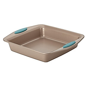 Rachael Ray Cucina Nonstick Baking Pan / Nonstick Cake Pan, Square - 9 Inch, Brown