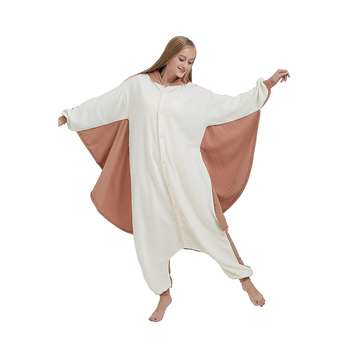 DarkCom Women Men Cosplay Flying Squirrel Onesie Halloween Costume Christmas Pajamas Animal Homewear Sleepwear Large