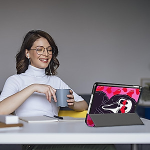 Cabreche Compatible with iPad 10.2 inch Case,9th /8th /7th Generation Case (2021/2020/2019) with Hard PVC Back,Auto Sleep/Wake Cover,for Girls Women Aesthetic Cute Cool-Skull Skeleton