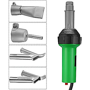SKYTOU 1600W Heat Gun Hot Air Torch Plastic Welder Welding Hot Air Gun Kit with Speed Nozzles, Roller and PVC Plastic Rods