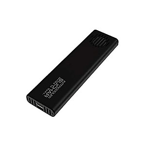 Airia SD-M2U32x2 NVMe SSD Case, USB3.2, Gen2 x 2, Built-in Cooling Body Heat Discharge Fan, NVMe M, Key Connection, UASP Mode Compatible, Type C Cable Included