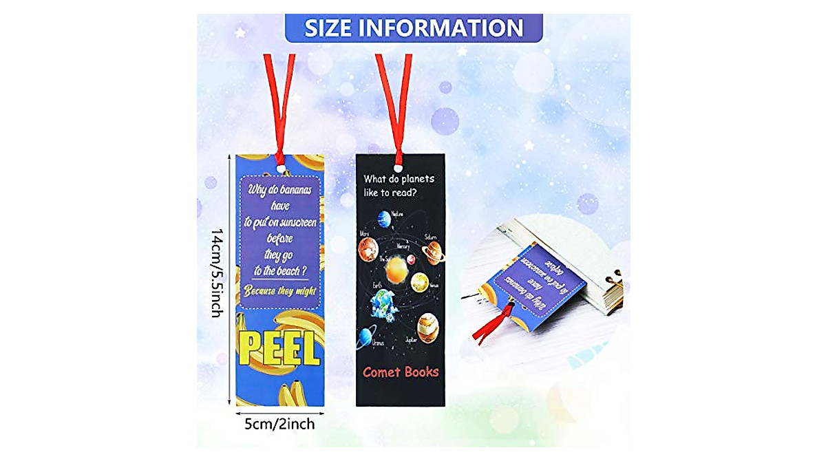 Hilarious Silly Jokes Bookmarks - 60 Funny Cartoon Designs