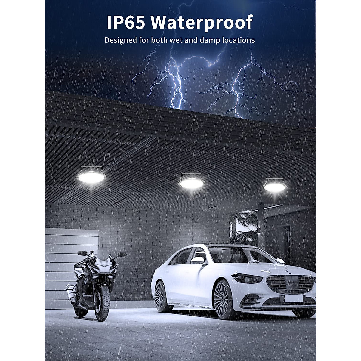 6 Pack LED High Bay Light|200W 20000LM UFO LED High Bay Light|6500K Daylight LED Shop Light|IP65 Waterproof LED Commercial Warehouse Area Light|LED Garage Light for Garage Gym Factory Warehouse