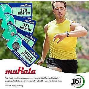 Murata 357/303 SR44/W/SW Battery 1.55V Silver Oxide Watch Button Cell - Replaces Sony 357/303 (2 Batteries)