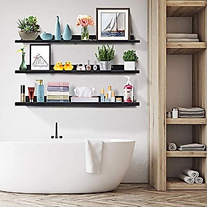 3 Pack 24 inch and 3 Pack 47 inch Photo Picture Ledge Shelf for Office, Living Room, Bedroom