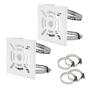 Fox Baby Universal Vertical Pole Mounting Bracket for CCTV Security Camera PTZ Dome, Wall Mounting Loop Bracket with 8 Loops (2 Pcs)