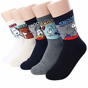 The Peanuts Women and teen girls Licensed Socks Collection Socksense (US, Alpha, One Size, Regular, Regular, Movie_5pairs)