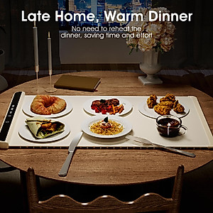 Food Warming Mat for Food Warmers for Parties Buffet Servers and Warmers, Electric Warming Trays for Buffets Party, Portable Food Warmers for Food Trays Buffet Warmer Rollable & Portable Food Warmer