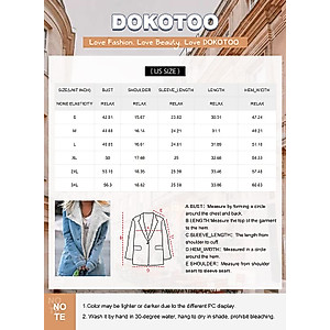 Dokotoo Womens Ladies Winter Coats Long Sleeve Jean Denim Jacket Collar Button Down Sherpa Fashion Fluffy Cardigans Coats for Women 2024 Jackets Outerwear with Pockets Khaki X-Large