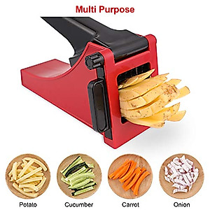 French Fry Cutter, Geedel Professional Potato Cutter for French Fries, Potato Slicer French Fry Maker for Carrot, Cucumber, Onion, Zucchini and more