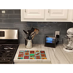 Caroline's Treasures MLM1134LCB Lots of Red Dachshund Glass Cutting Board Large Decorative Tempered Glass Kitchen Cutting and Serving Board Large Size Chopping Board