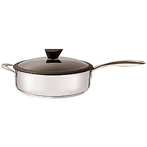 Ozeri Sauce Pan and Lid with a 100% PFOA and APEO-Free Non-Stick Coating developed in the USA, 5 L (5.3 Quart), Stainless Steel