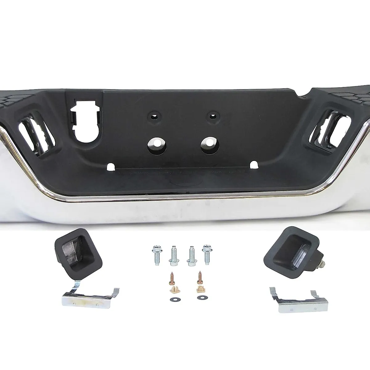 ACANII - For 2009-2018 Dodge Ram 1500 10-12 Ram 2500 3500 Truck Pickup Complete Chrome Steel Rear Step Bumper Assembly