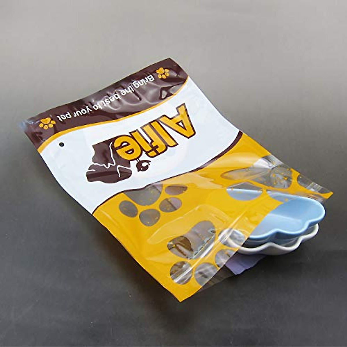 Alfie Pet - Chandler 2-Piece Set Ceramic Food and Water Bowl for Mouse, Chinchilla, Rat, Gerbil and Dwarf Hamster - Color: Blue White