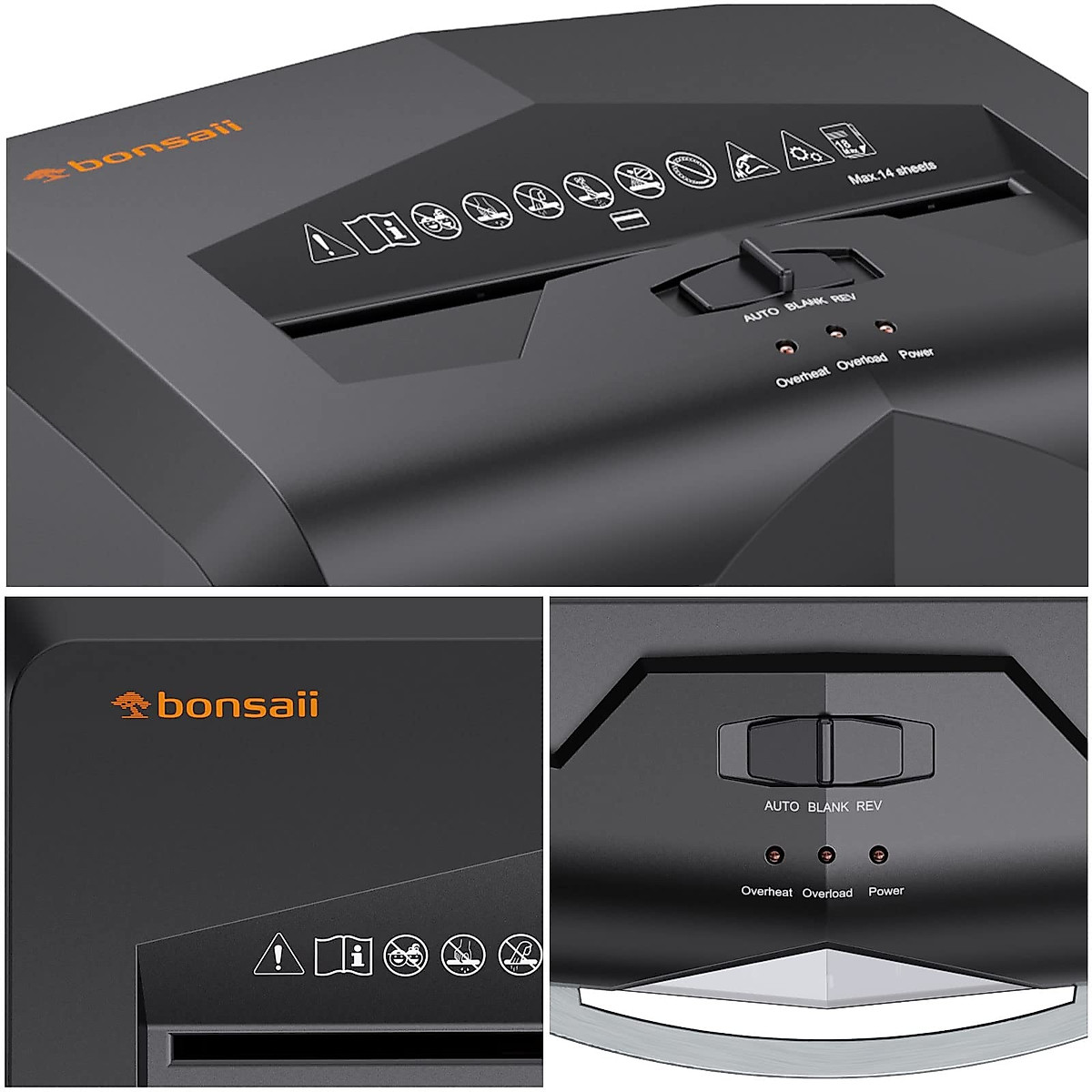 Bonsaii Paper Shredder, 18-Sheet 60-Minutes Paper Shredder for Office Heavy Duty Cross-Cut Shredder with 6 Gallon Pullout Basket & 4 Casters, Anti-Jam High Security Mail Shredder for Home Use(C149-C)