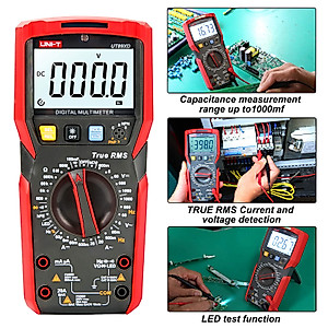 UNI-T UT89XD True RMS 6000 Counts LED Digital multimeter Test ac dc Voltmeter Ammeter Capacitance Frequency Resistance Test