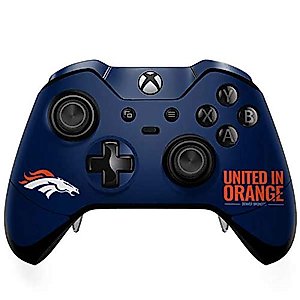 Skinit Decal Gaming Skin Compatible with Xbox One Elite Controller - Officially Licensed NFL Denver Broncos Team Motto Design
