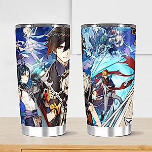Tumbler Insulated Stainless Steel 20 oz genshin Cold impact Hot Coffee Tea Wine Iced Cup Mug Suit for Home Office Travel