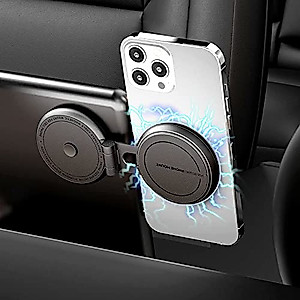 Car Phone Holder for Tesla Model 3/X/Y/S, HAMOPY Invisible Magnetic Phone Mount for Car, 360° Rotatable MagSafe Car Mount for All Phone, Foldable Holder for MagSafe Design, Tesla Model 3/Y Accessories