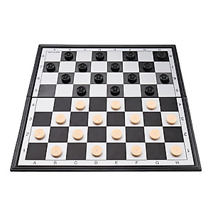 3 in 1 Chess Checkers Backgammon Set, KAILE Magnetic Chess Travel Magnet Chess with Folding Case 13"……