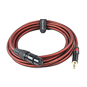 Devinal XLR to 1/8" inch Balanced Microphone Cable, 3.5mm to 3 Pin XLR Female Interconnect Adapter, XLR Female to Mini Jack Stereo Audio Connector, for Computer, Cameras, Speakers 10 Feet