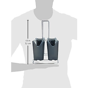 Prodyne Bravada Flatware Caddy, One Size, Black-Smoke