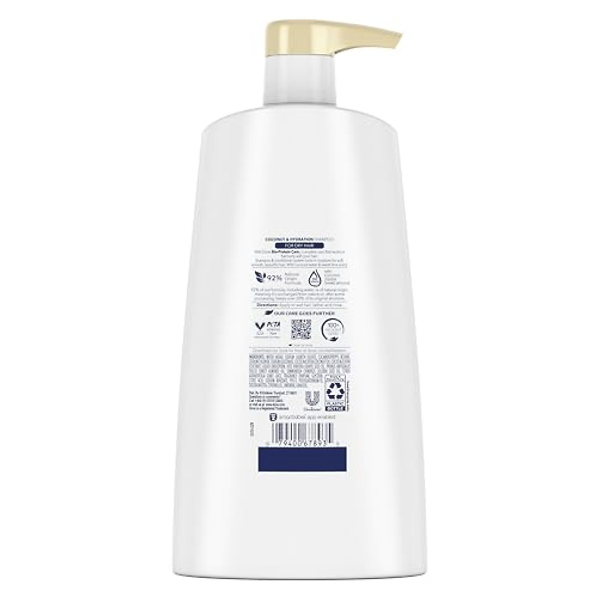 Dove Ultra Care Shampoo Coconut and Hydration for Dry Hair Shampoo with Oil Blend of Coconut, Jojoba & Sweet Almond 25.4 oz