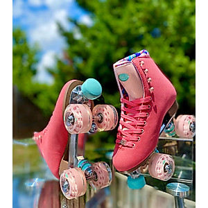 VNLA Parfait Outdoor Roller Skates for Women | Stylish Design, Comfortable, and Durable Quad Skates | Coral, Ladies 6