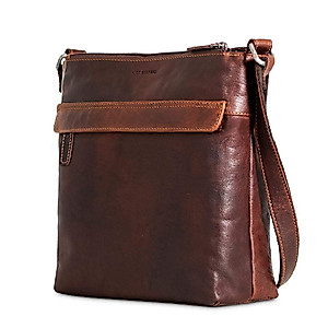 Voyager Zippered Crossbody Hobo #7832 (Brown)