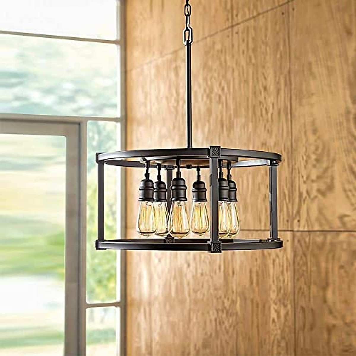 Home Decorators Collection HD-1265-I 6-Light Aged Bronze Dinette Pendant