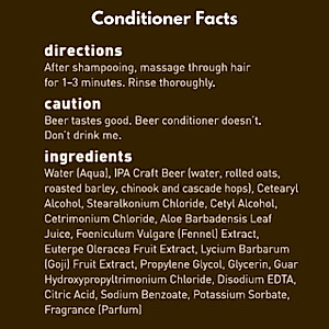 Duffy's Brew Craft Beer Conditioner and Shampoo, 2-Pack Hair Care Kit that Moisturizes, Nourishes, Seals, Protects and is Color Safe