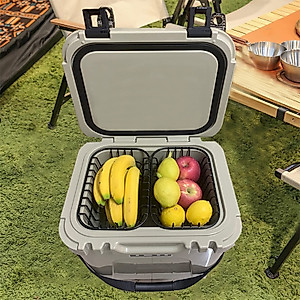 CORRBPEN Cooler Basket for YETI Roadie 24,Keep Smaller Items Dry and Stay Goods High,YETI Roadie 24 Accessories,YETI Ice Compatible with YETI Cooler Accessories,Good to Hold Fruit,Utensils,etc(2-Pack)