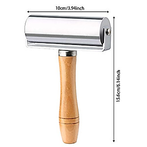 QMNNMA Seam Roller for Leather, Quilting, Platen Tools, Leather Press Edge Roller Leather Edge Creaser and Smoother, Leather Glue Laminating Roller Iron Roll for Handmade Hobby Beginners(Large)