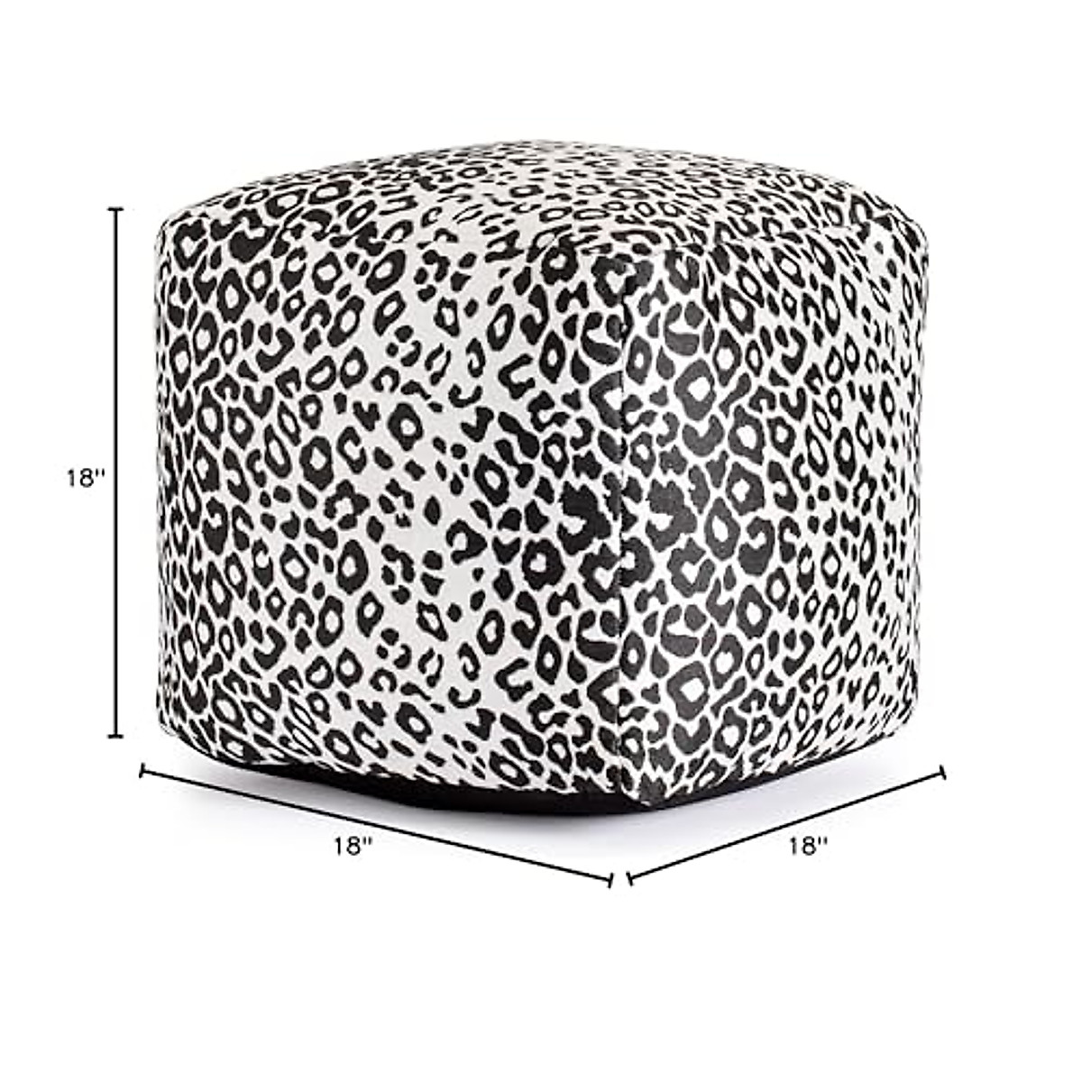 Anji Mountain 100% Handmade & Handcrafted Comfortable Home Décor Outdoor Pouf Ottoman Footrest for Living Room, Bedroom, Nursery, Kidsroom, Patio Furniture - (18" x 18" x 18"- Gray)