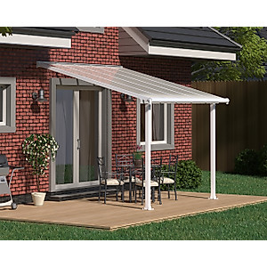 Palram - Canopia Olympia 10 Ft. x 10 Ft. Patio Cover Outdoor Canopy DIY Kit Outdoor Furniture Cover, Covered Pergola Roof to Protect from Sun, Rain, Snow, UV Protected Polycarbonate (White)