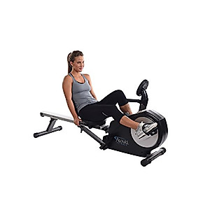 Avari Conversion II Rower/Recumbent Bike, Black - Smart Workout App, No Subscription Required - Rowing Machine and Stationary Exercise Bike
