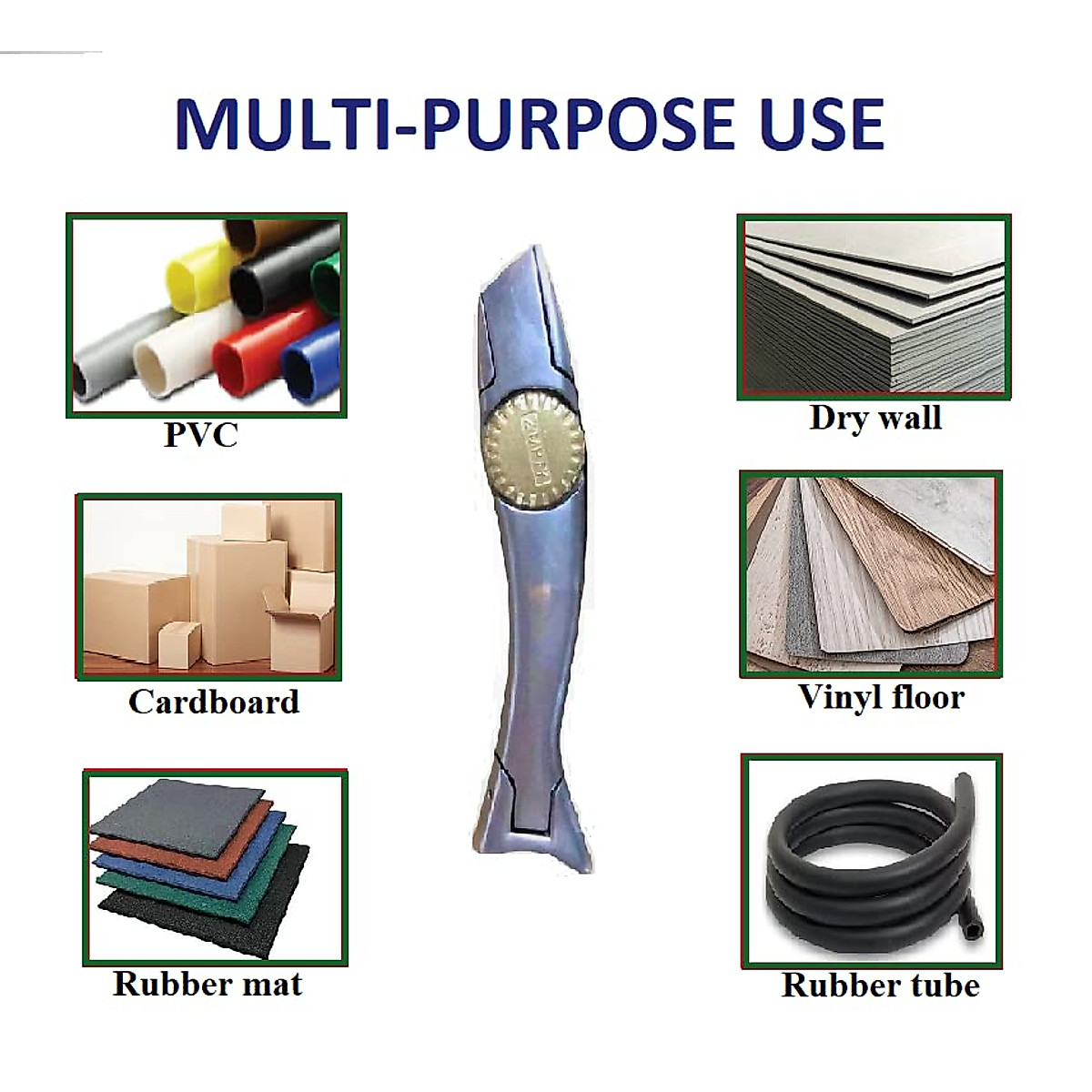 Zimpty shark knife with utility knife and 10 pcs blades combo | Box Cutter Heavy Duty Shark Knife Vinyl Knife Utility Knife Roofing Knife Delphin Dolphin Carpet Knife